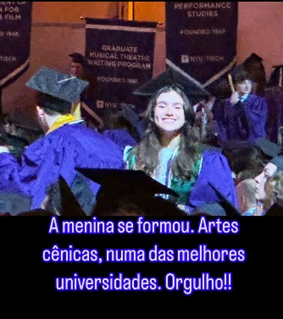 Sandra Annenberg e Ernesto Paglia celebram formatura da filha, Elisa ...