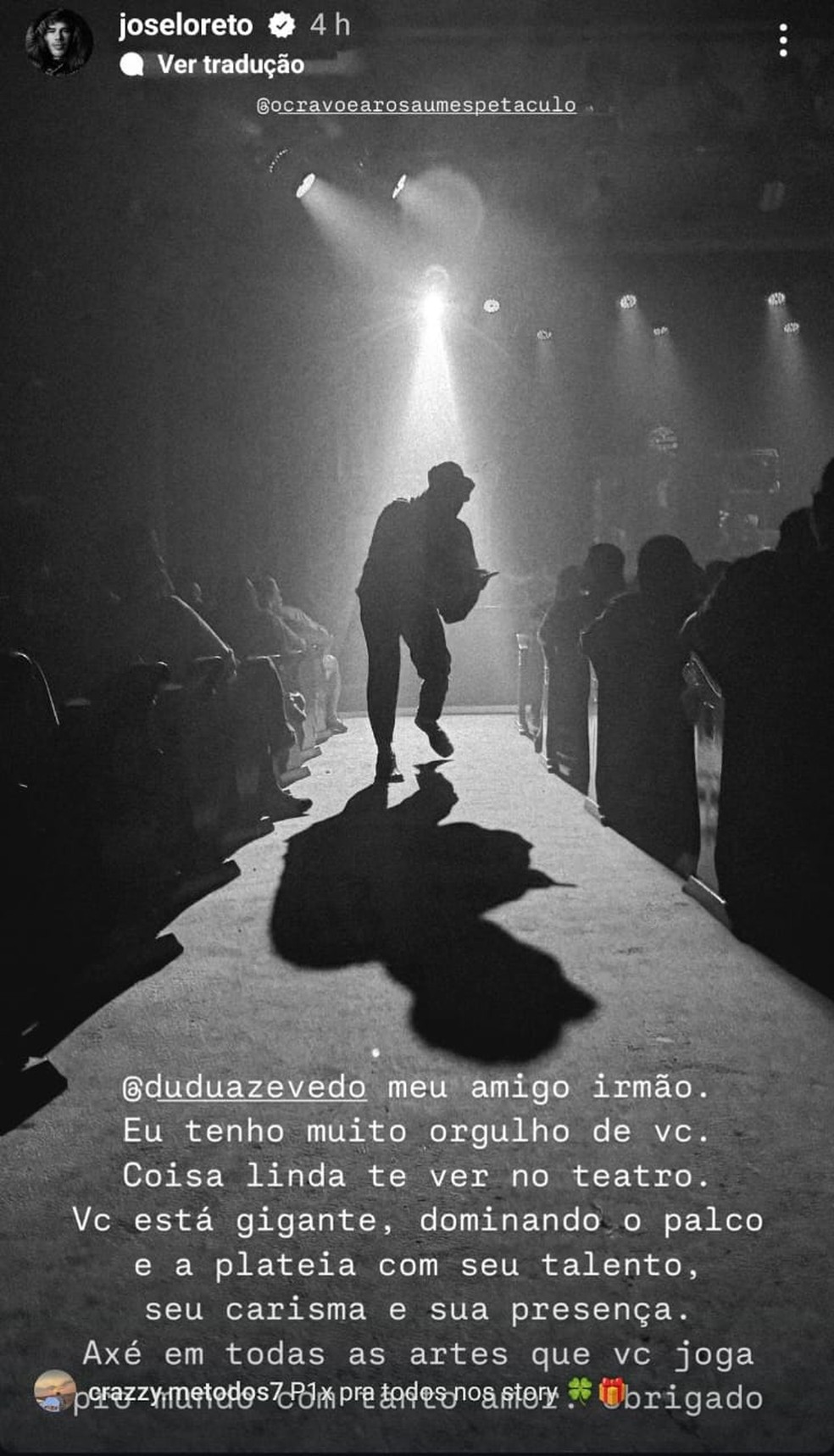 José Loreto e ex-BBB Alane Dias são vistos deixando teatro juntos no Rio