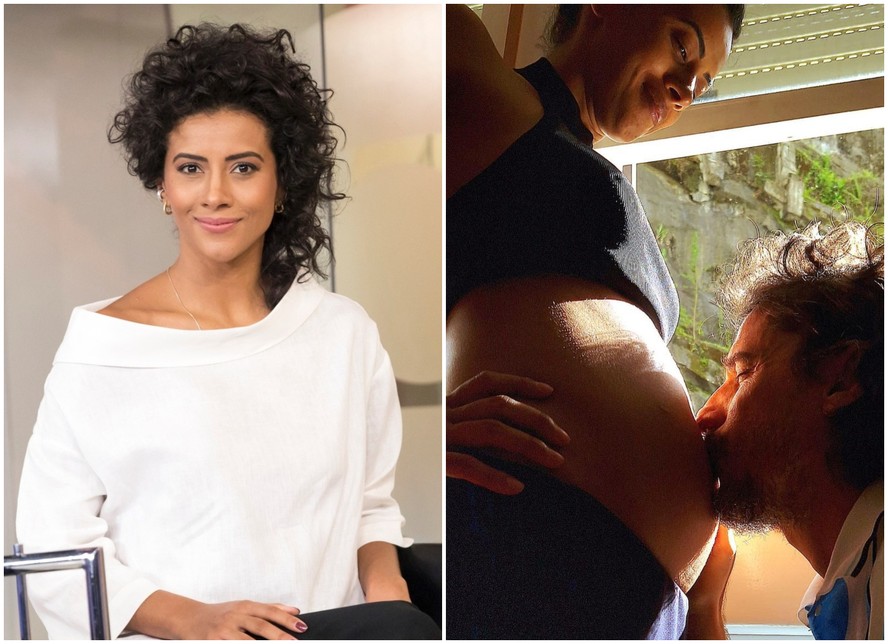 Jornalista Aline Midlej anuncia gravidez com marido e nome do bebê