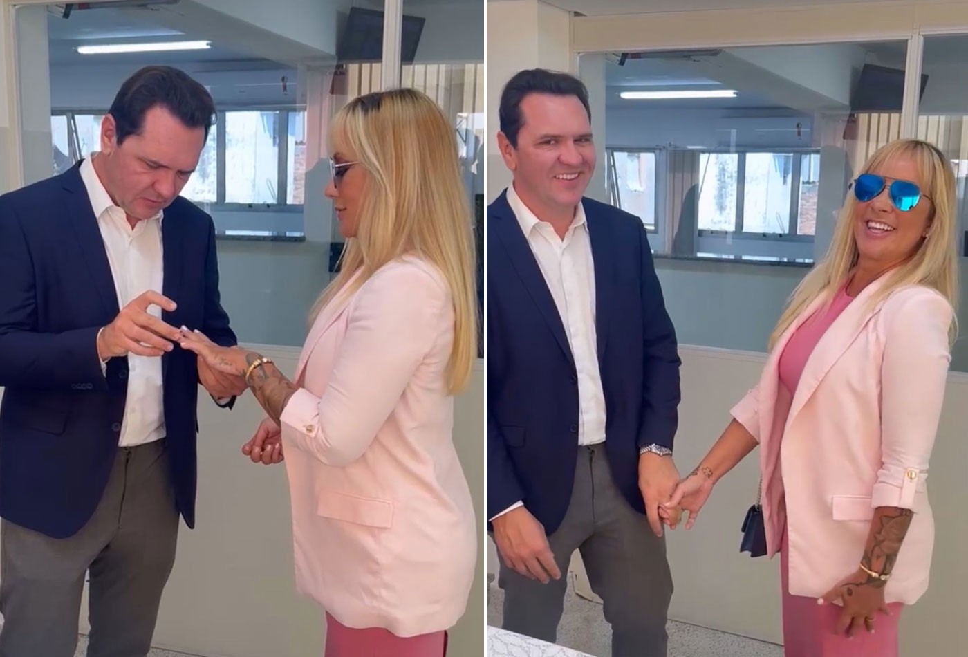 Vivi Fernandez, musa das pegadinhas, se casa no civil em SP: 'Minha versão masculina'