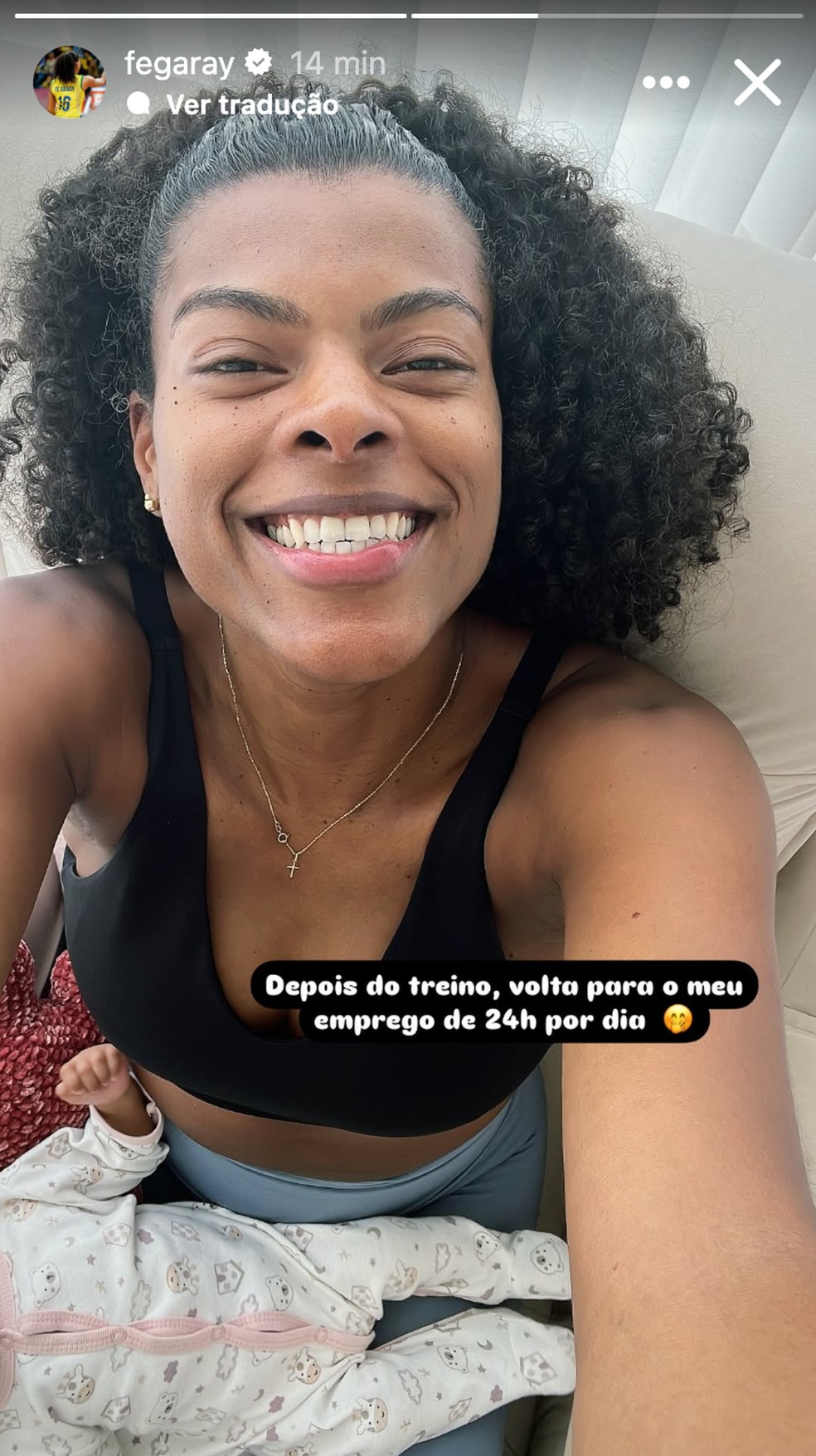 Fernanda Garay compartilha rotina de treinos durante puerpério; vídeo