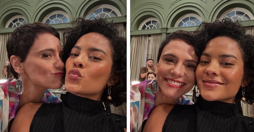 Bella Campos e Malu Galli fazem selfies nos bastidores de 'Vale Tudo'