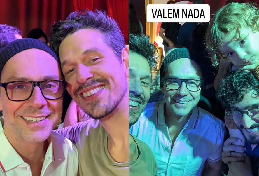 João Vicente brinca em foto com Nero e Renato Góes, também de 'Vale ...