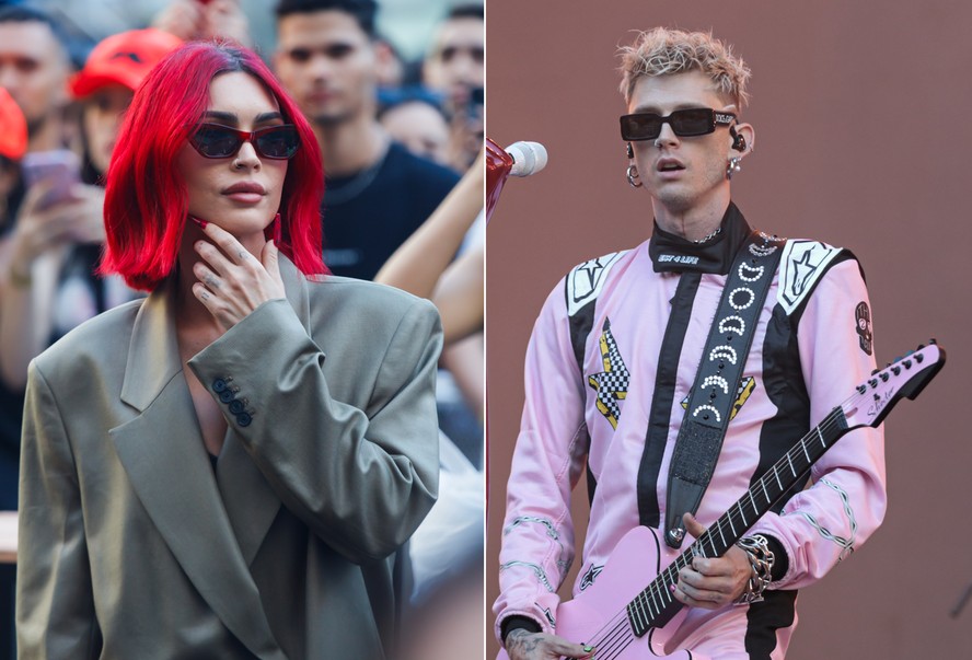 Megan Fox curte show de Machine Gun Kelly em São Paulo