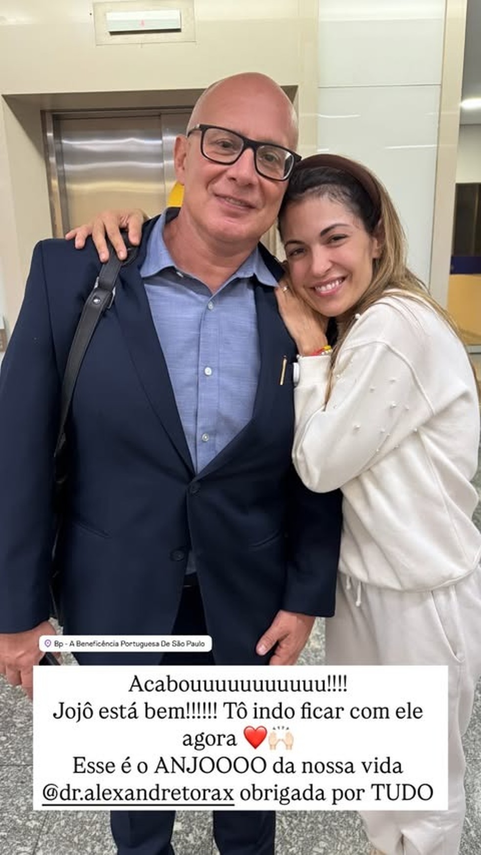 Esposa atualiza estado de saúde de Jonas Almeida após cirurgia para retirada de tumor no pulmão