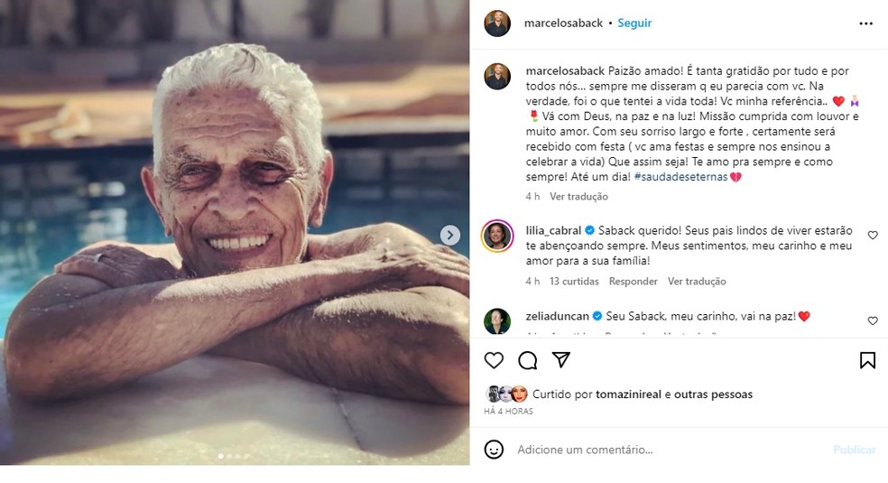 Marcelo Saback perde o pai e a mãe na mesma semana; Lilia Cabral e mais ...