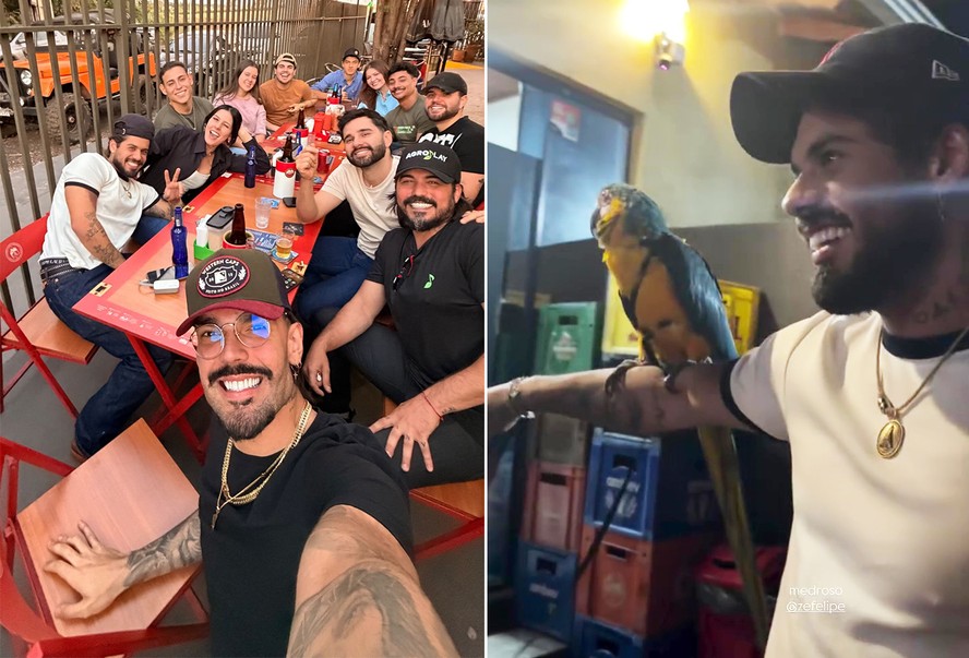 Ana Castela curte boteco com Zé Felipe e amigos, e trolla cantor com ...