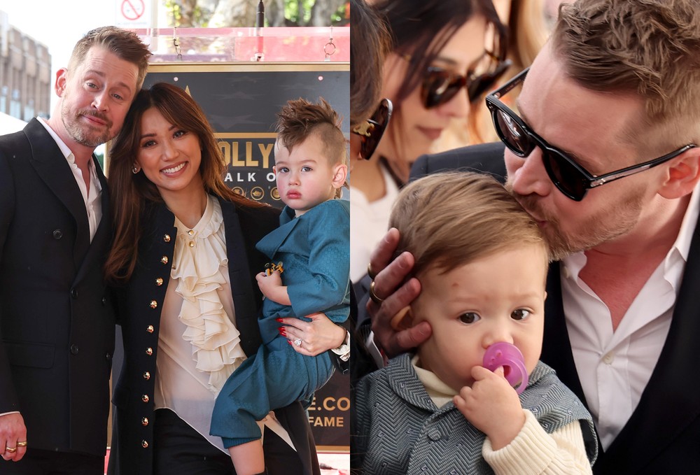 Macaulay Culkin faz passeio com a mulher e o filho em parque de Los Angeles