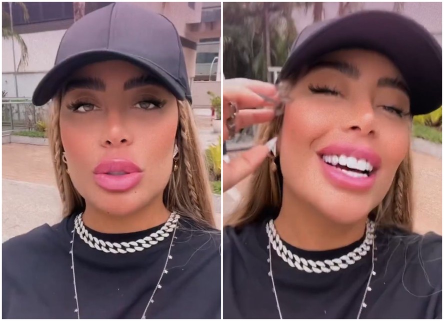 Rafaella Santos, irmã de Neymar, coloca grillz prateado e comemora o ...