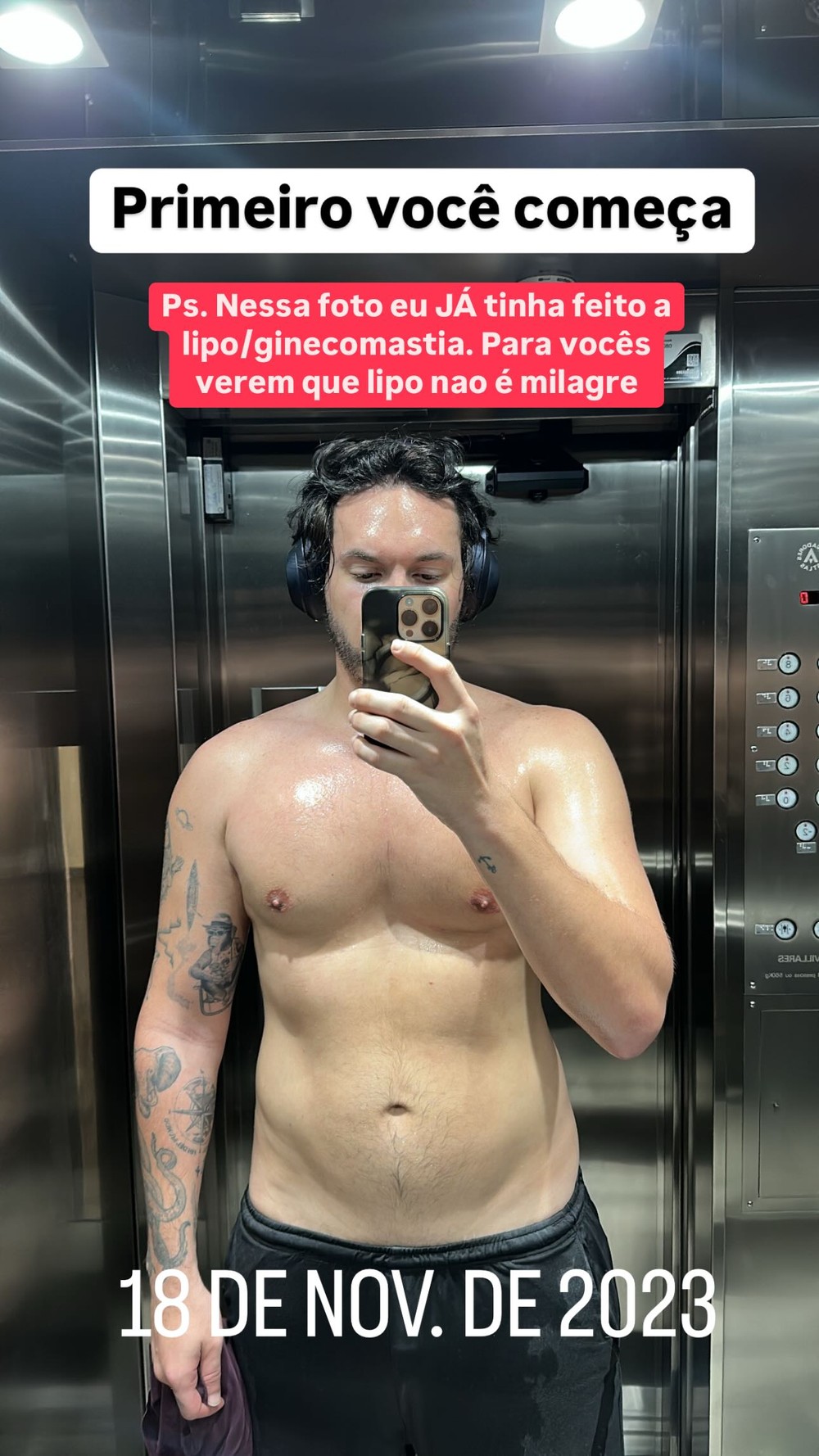 Eliezer impressiona com antes e depois após quatro meses de rotina ...