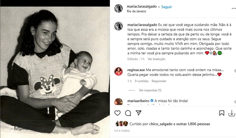 Filha de Isabel Salgado faz homenagem para a mãe: 'Segue viva em mim'