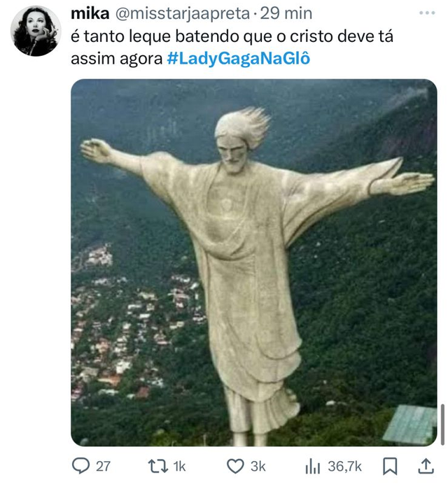 Show de Lady Gaga no Rio agita redes sociais; confira memes