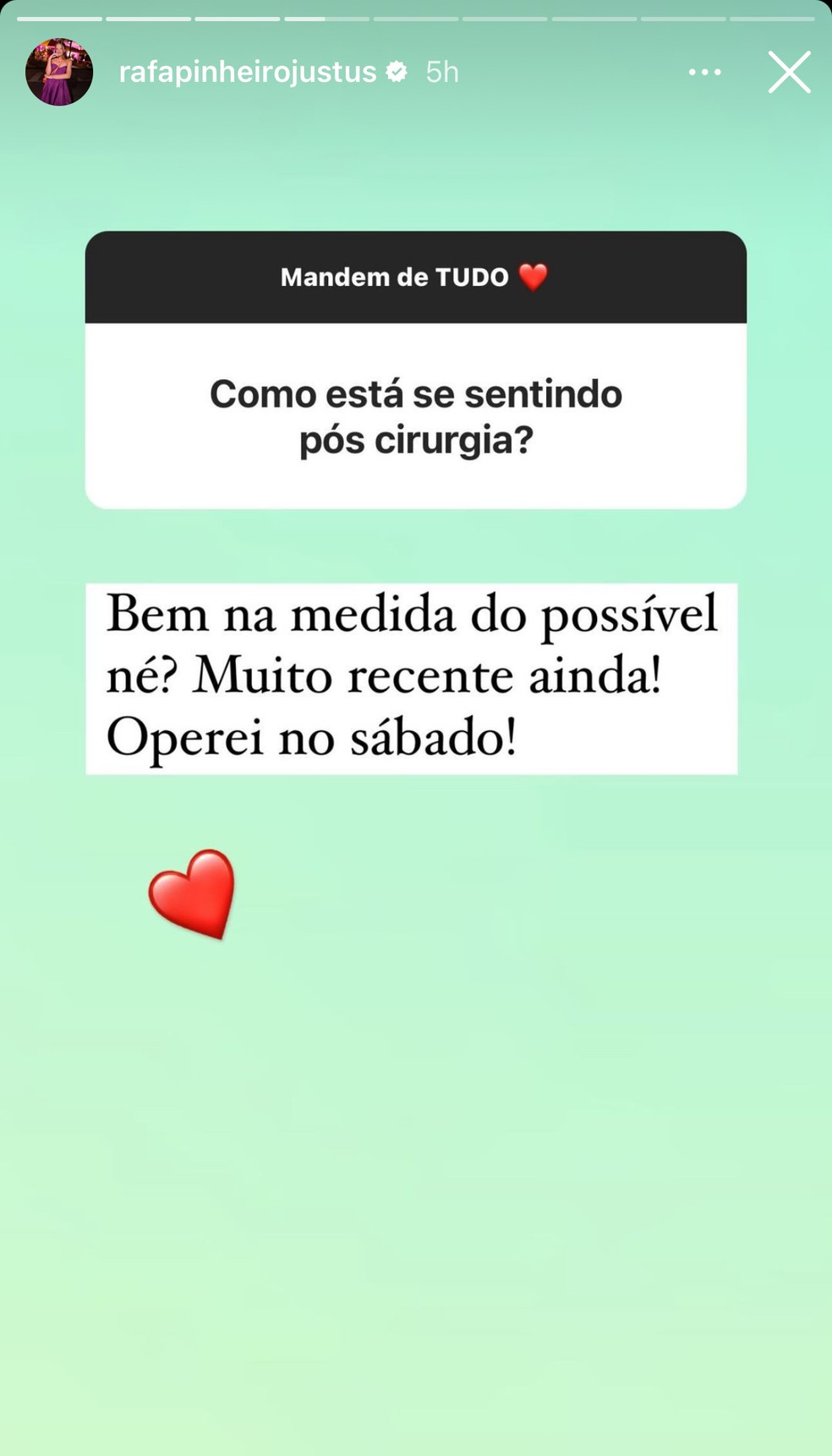 Rafa Justus detalha perrengue após fazer cirurgia plástica aos 14 anos
