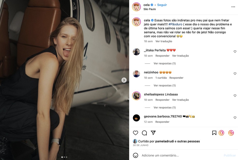 Publicação irônica de Cela Lopes — Foto: Reprodução: Instagram