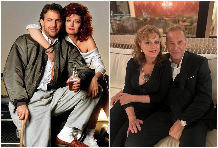 Kevin Costner e Susan Sarandon se reencontram 36 anos após 'Sorte no Amor'