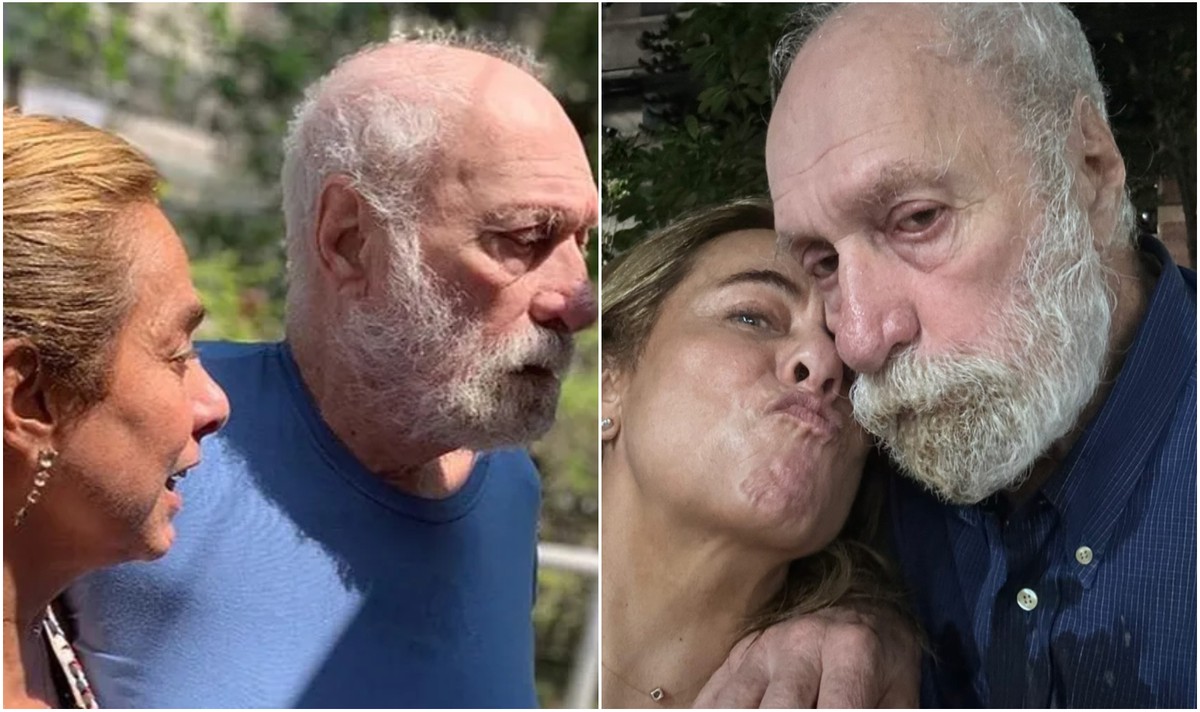 Cissa Guimarães posa com ex-marido Paulo César Pereio e se declara