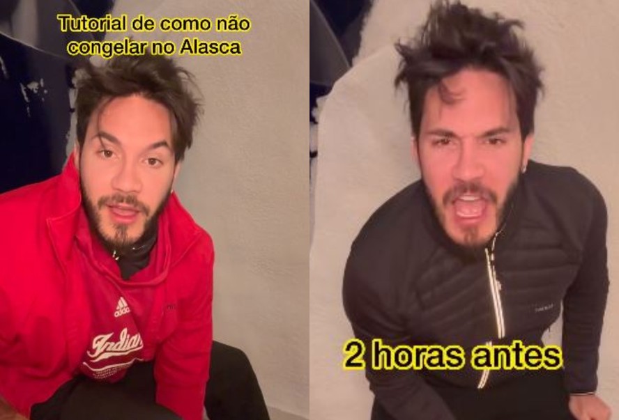 Eliezer faz vídeo de 'arrume-se comigo' no Alasca para não congelar na neve