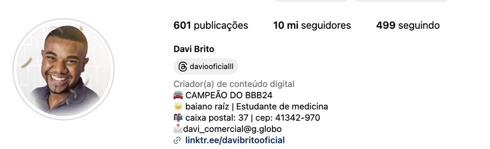 Davi desistiu de ser médico? Campeão do 'BBB 24' reage após rumores ...