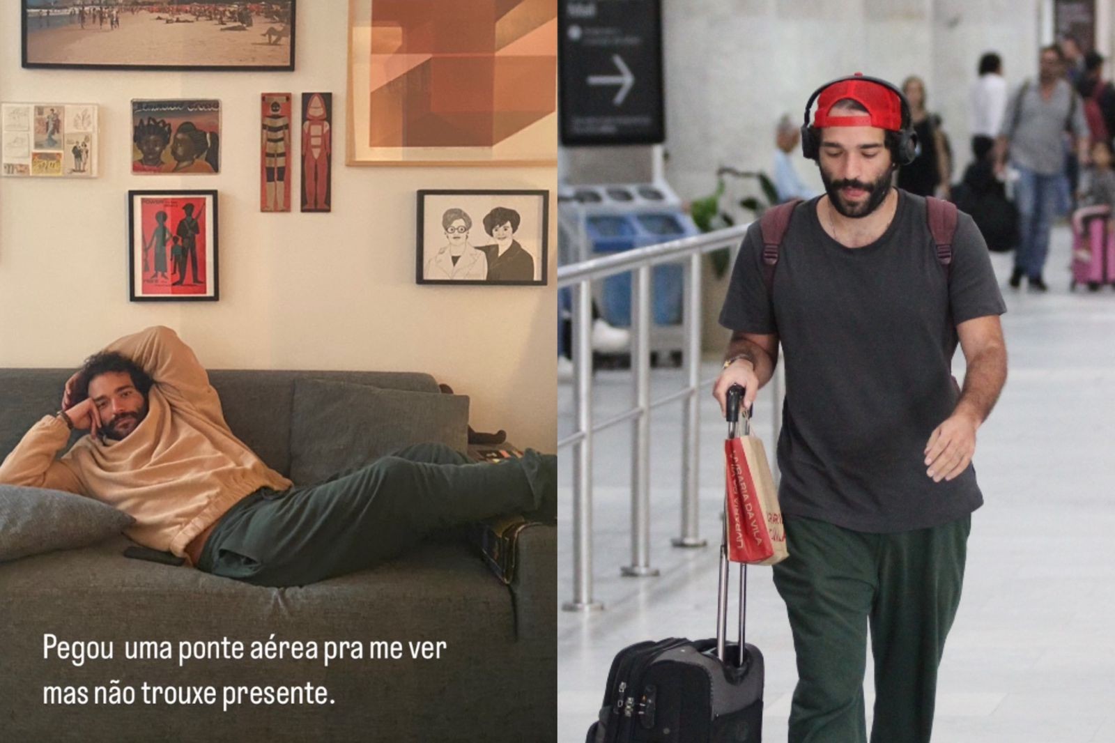 Humberto Carrão desembarca no Rio após aniversário de ator: 'Pegou uma ...