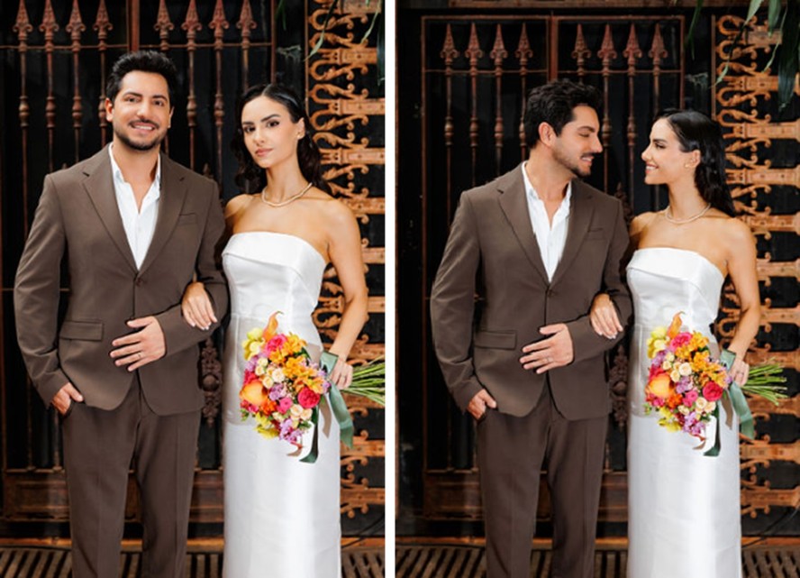 Sertanejo Thiago e Geórgia Fröhlich se casam em SP; fotos