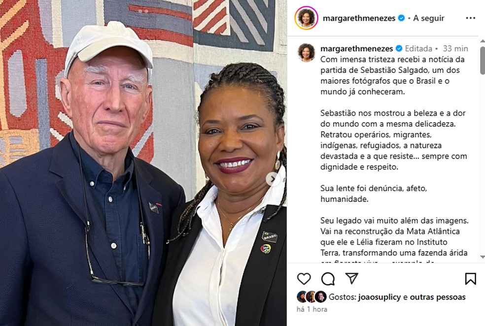 Sebastião Salgado morre aos 81 anos; famosos lamentam