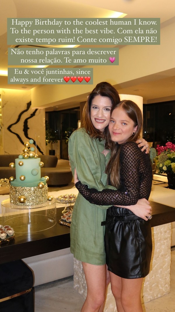 Filha de Roberto Justus celebra aniversário em família e ganha homenagens