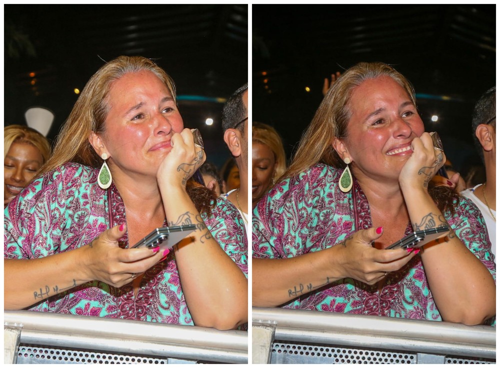 Fafá de Belém distribui selinhos e canta com a filha em show do Timbalada