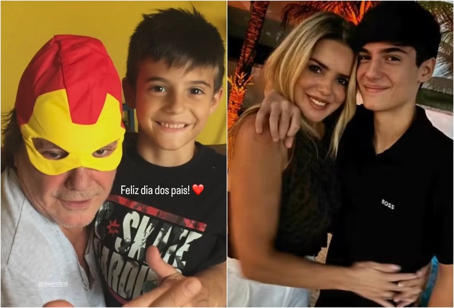 Filho de Fábio Jr. e Mari Alexandre faz post de Dia dos Pais após ...