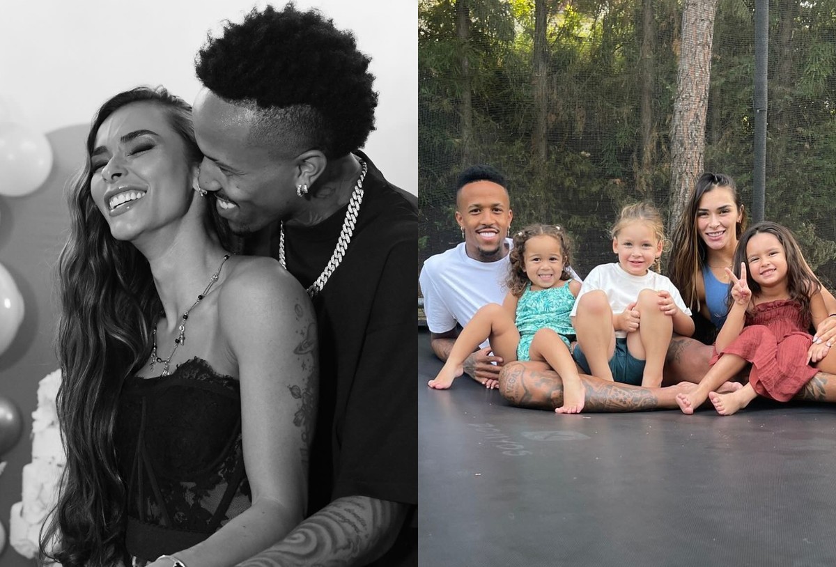 Eder Militão mostra fotos românticas no aniversário da esposa, Tainá Castro: 'Alegra a minha vida'