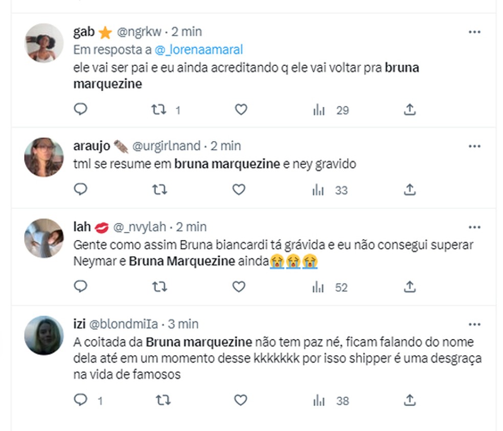 Gravidez de Bruna Biancardi, namorada de Neymar, faz a ex Bruna ...