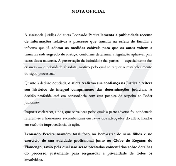 Defesa de Léo Pereira rompe silêncio sobre processo movido por Tainá Castro