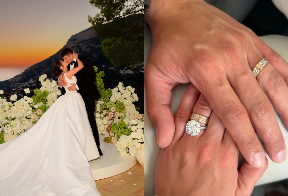 Franciny Ehlke exibe aliança luxuosa na SPFW após casamento na Itália ...