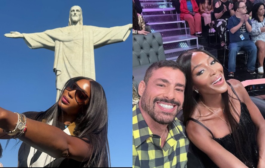 Naomi Campbell mostra fotos com Cauã Reymond e Luciano Huck em viagem ...