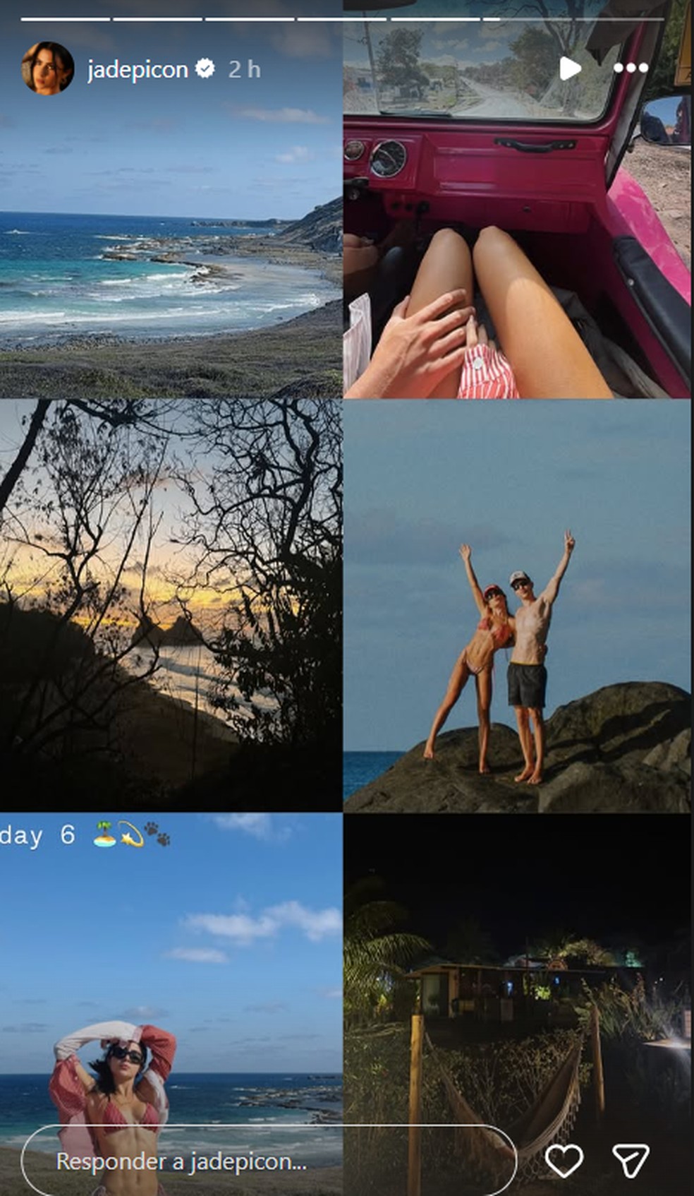 Jade Picon posta fotos em Noronha, mas detalhe romântico chama a ...