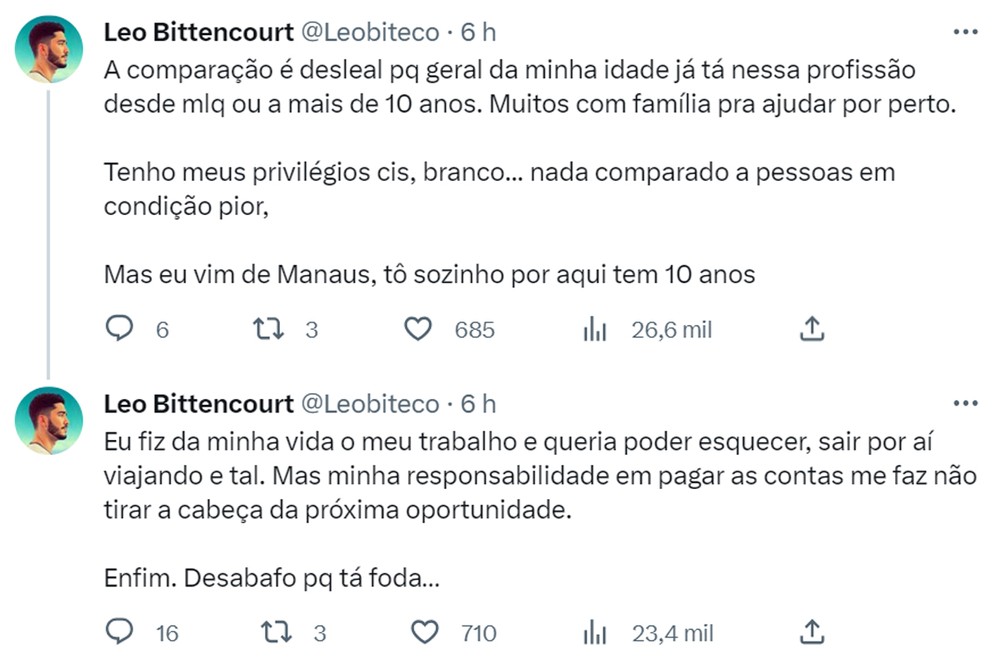 Ator Leo Bittencourt lamenta desemprego: 'Não aguento mais'