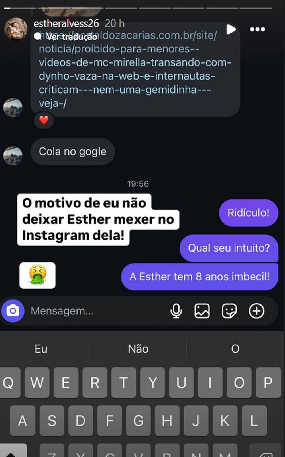 Filha de Dynho Alves recebe vídeo íntimo do dançarino com MC Mirella, e ...