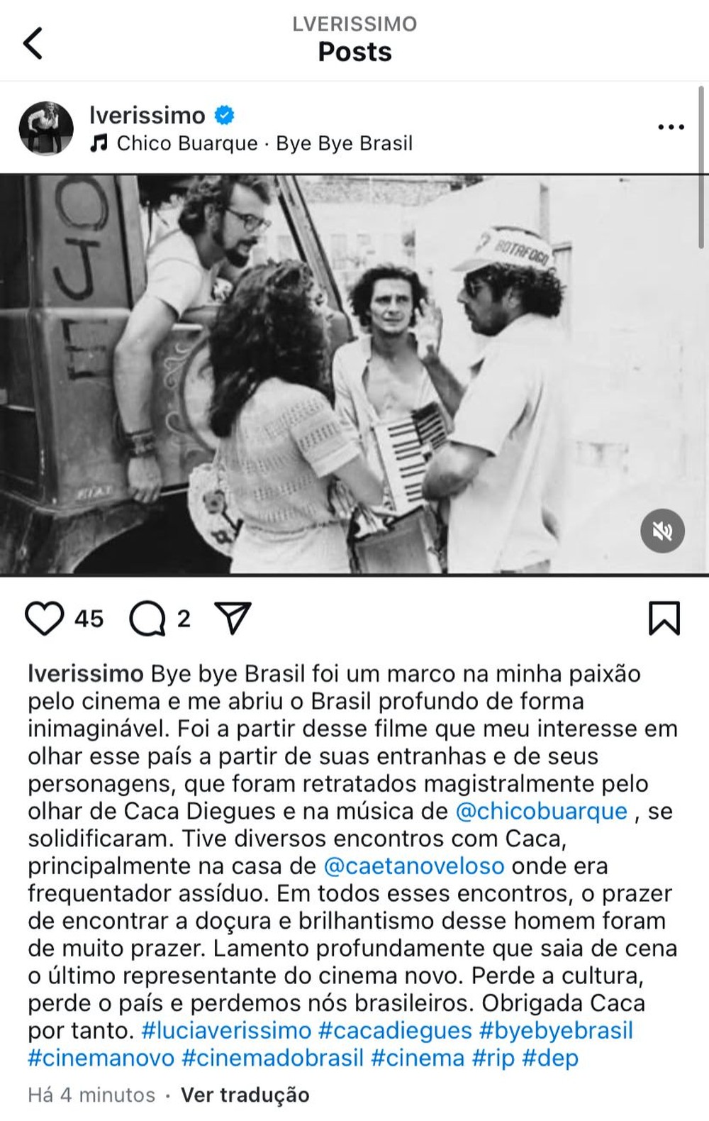 Morte de Cacá Diegues: famosos lamentam pelo cineasta