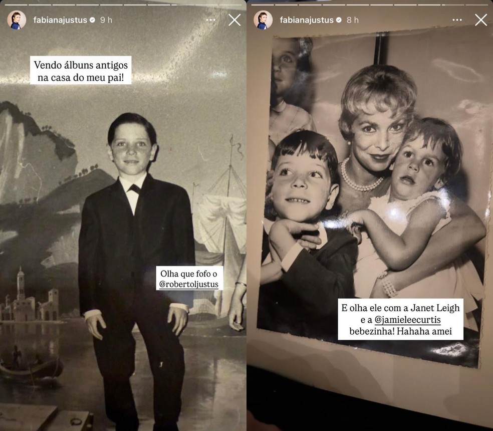 Filha de Roberto Justus mostra foto de infância do pai com a atriz ...