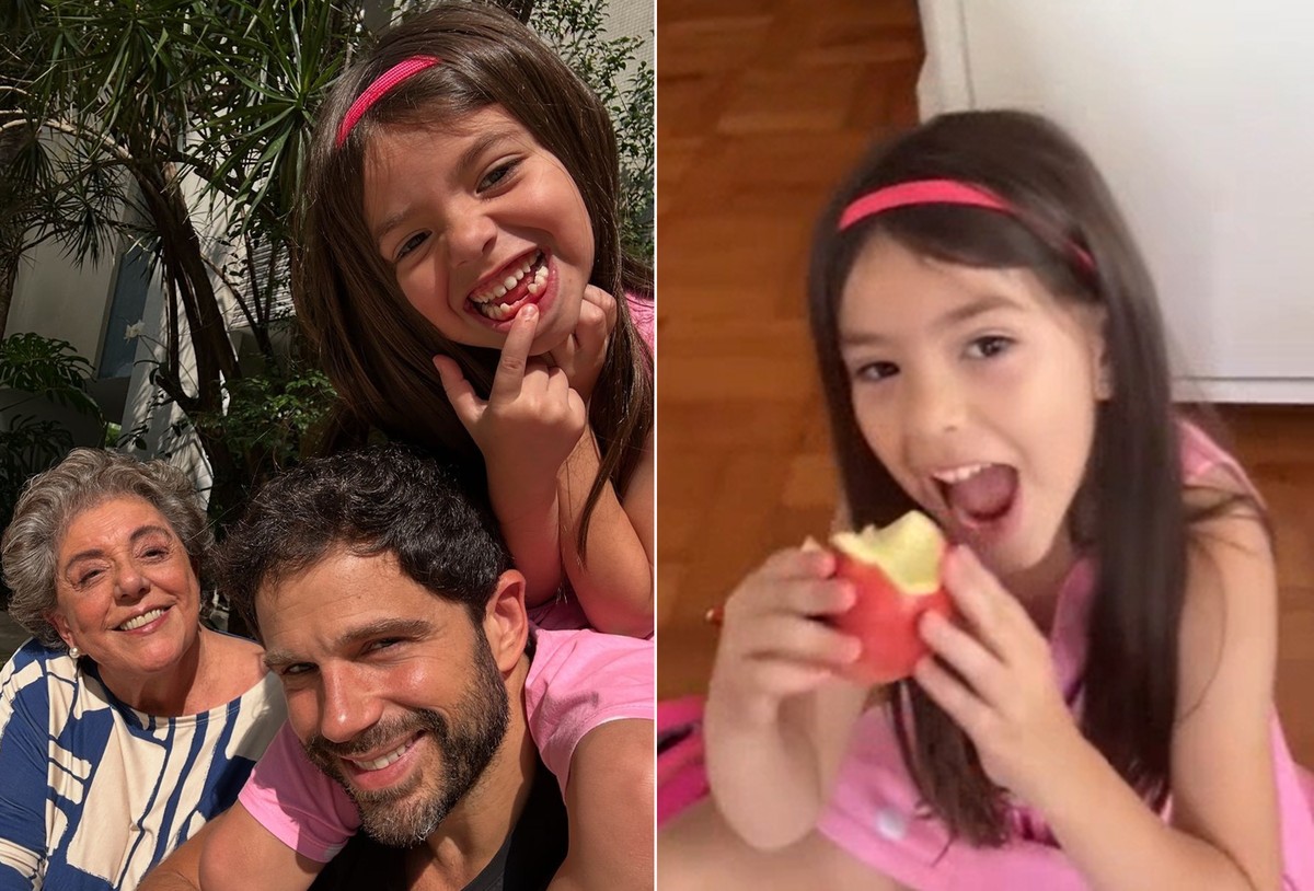 Zoe mostra 'janelinha' e ensina a comer maçã 'banguela' em dia com o ...