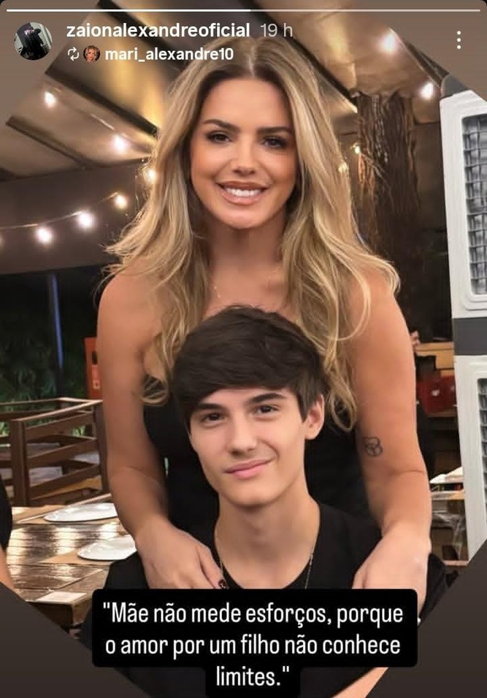 Mari Alexandre posa com Záion: 'O amor por um filho não conhece limites'