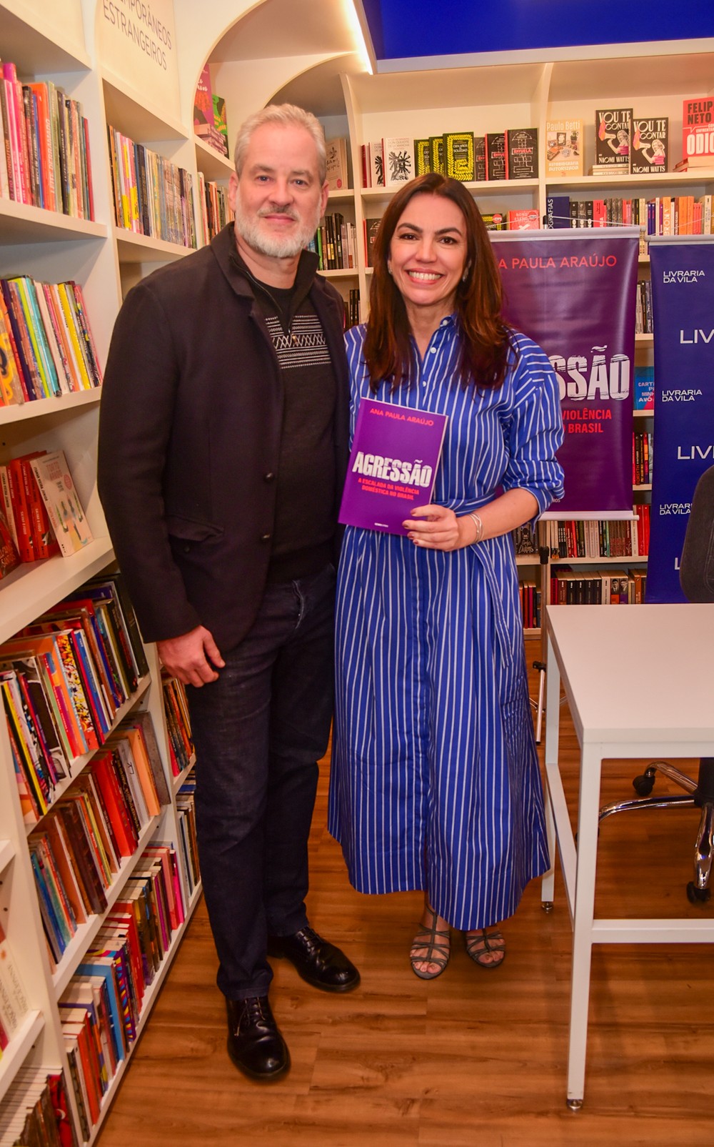 Ana Paula Araujo, do 'Bom Dia Brasil', lança livro, e recebe a filha e ...