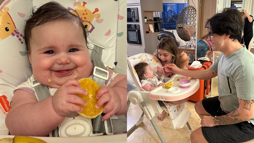 Filha de Viih Tube e Eliezer, Lua Di Felice inicia introdução alimentar ...