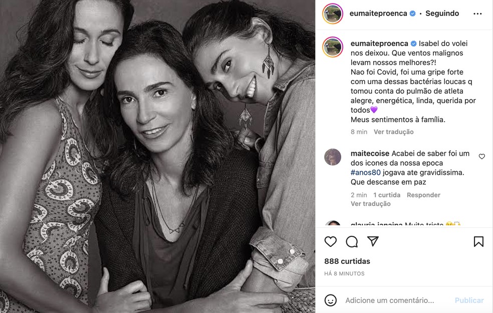 Morte de Isabel Salgado, do vôlei, causa comoção entre famosos na web