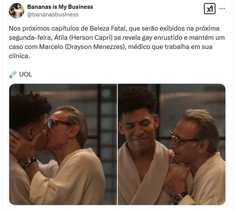 Herson Capri e Drayson Menezzes, irmão de Sheron, protagonizam cenas ...