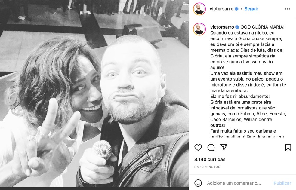 Morte de Glória Maria comove artistas, jornalistas e fãs na internet