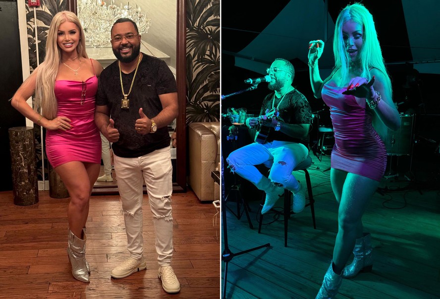 Thalita Zampirolli samba muito em show de Dudu Nobre nos EUA