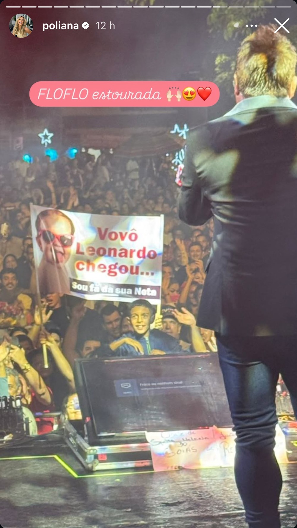 'FloFlo estourada': Fãs homenageiam Maria Flor em show de Leonardo