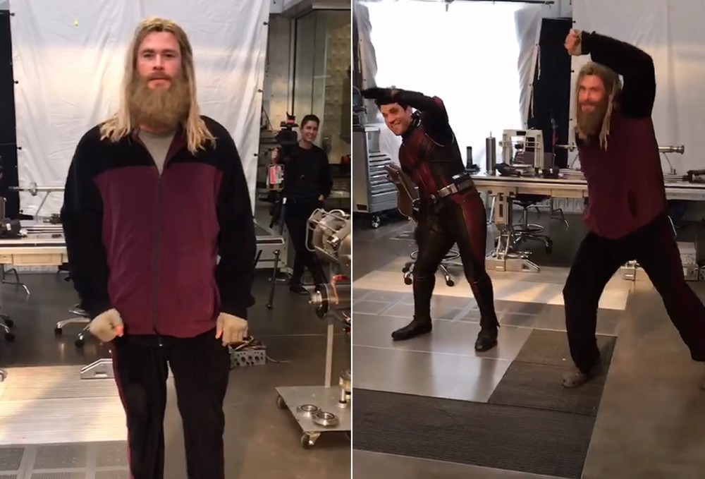 Chris Hemsworth resgata dancinha de Thor e Homem-Formiga em bastidores ...