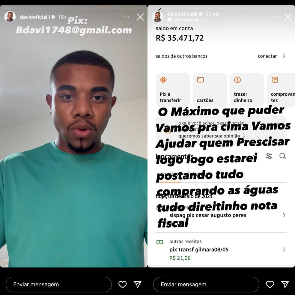 Ana Paula Renault critica Davi, do BBB 24, em meio a ajuda ao RS: 'Divulga o próprio Pix'