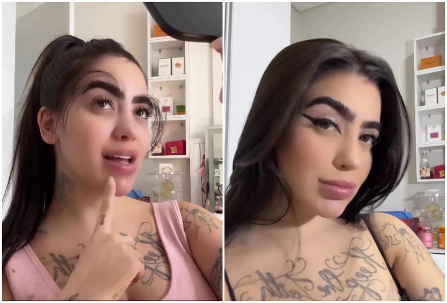 Mc Mirella Impressiona Ao Colocar Aplique Na Sobrancelha Para Deixá